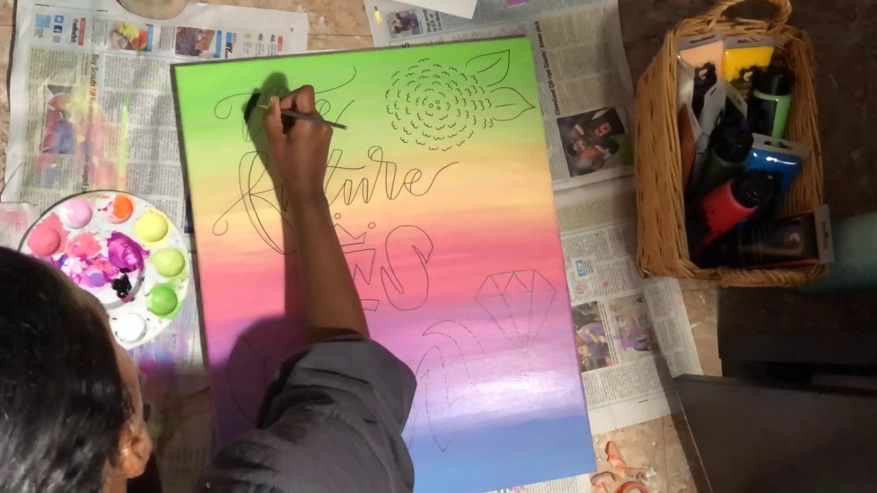 Time-lapse art: Acrylic Painting - YouTube