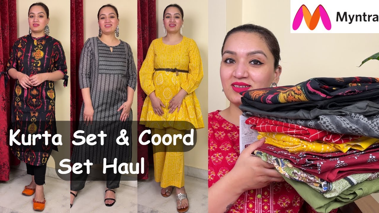 Myntra Kurta Set and Coord Set Haul || Myntra Haul || #myntra - YouTube