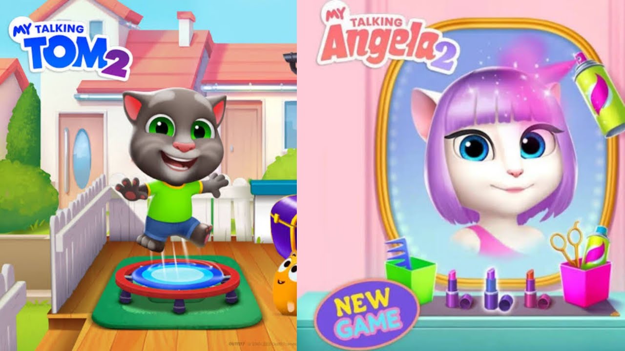 MY TALKING TOM 2 VS MY TALKING ANGELA 2 NEW YEAR 🎊🎊 UPDATE GAMEPLAY ...
