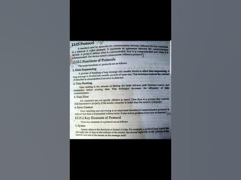 protocol Functions and Key elements of protocol - YouTube