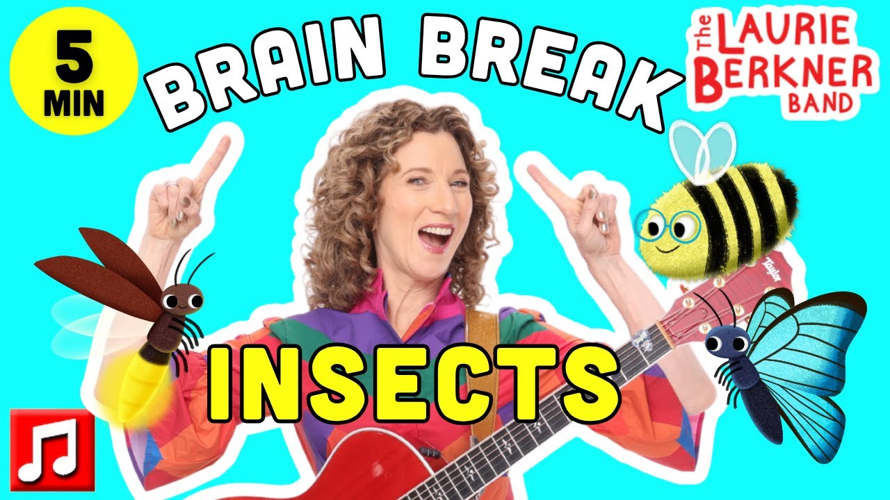 5 mins - Insects Brain Break | Insects, Bugs, Animals | Movement Songs ...