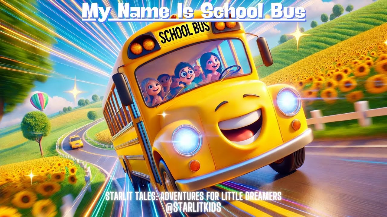 My Name Is School Bus Song 🎵Song for Kids and Toddlers Rhymes # ...