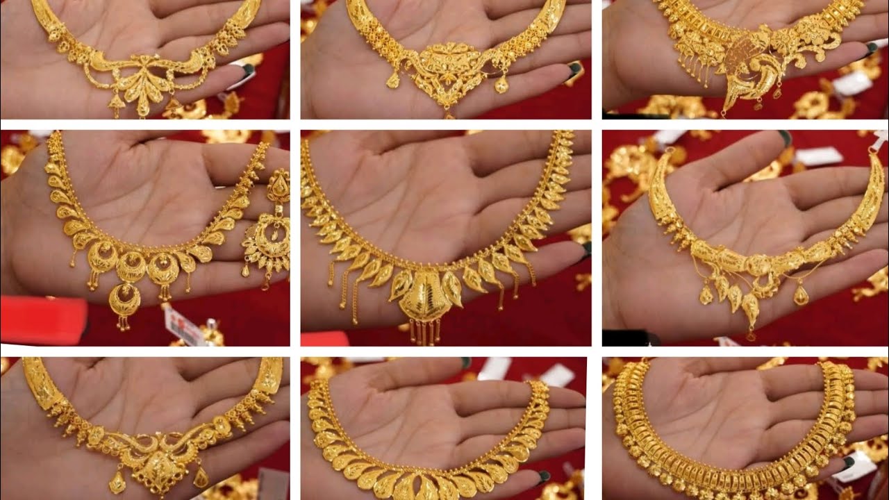 Latest gold necklaces dijain #trendy #gold #youtube #goldjewellery # ...