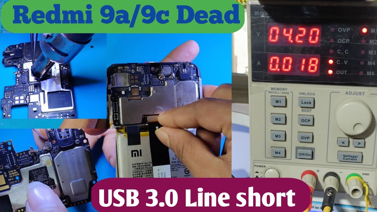 redmi 9a dead solution || redmi 9a usb line short || redmi 9a dead ...