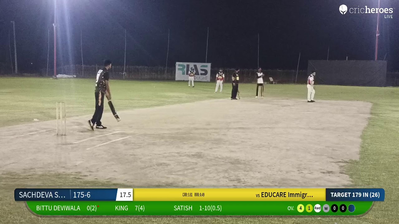 EDUCARE Immigration vs SACHDEVA STATIONERY Live Cricket Match | DHODHA ...