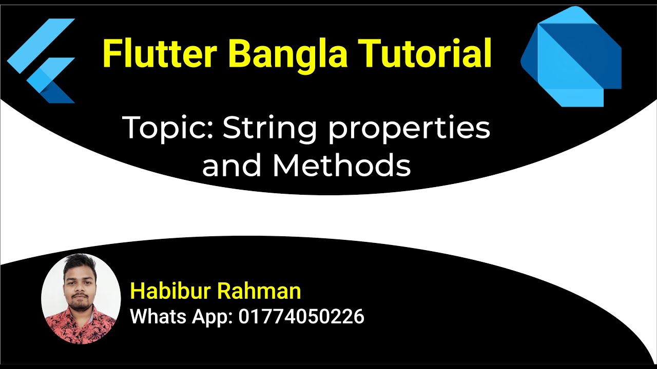 String Methods And Properties In Dart Bangla Tutorial Youtube