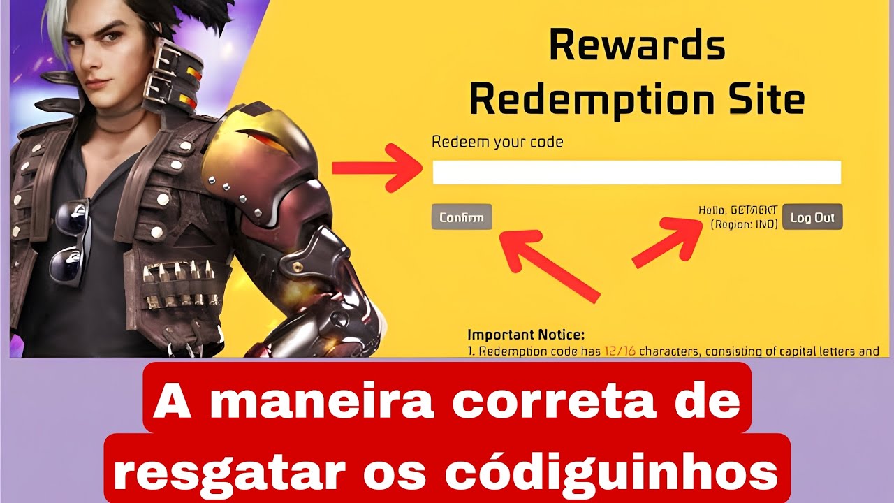A maneira correta de resgatar os códiguinhos. - YouTube