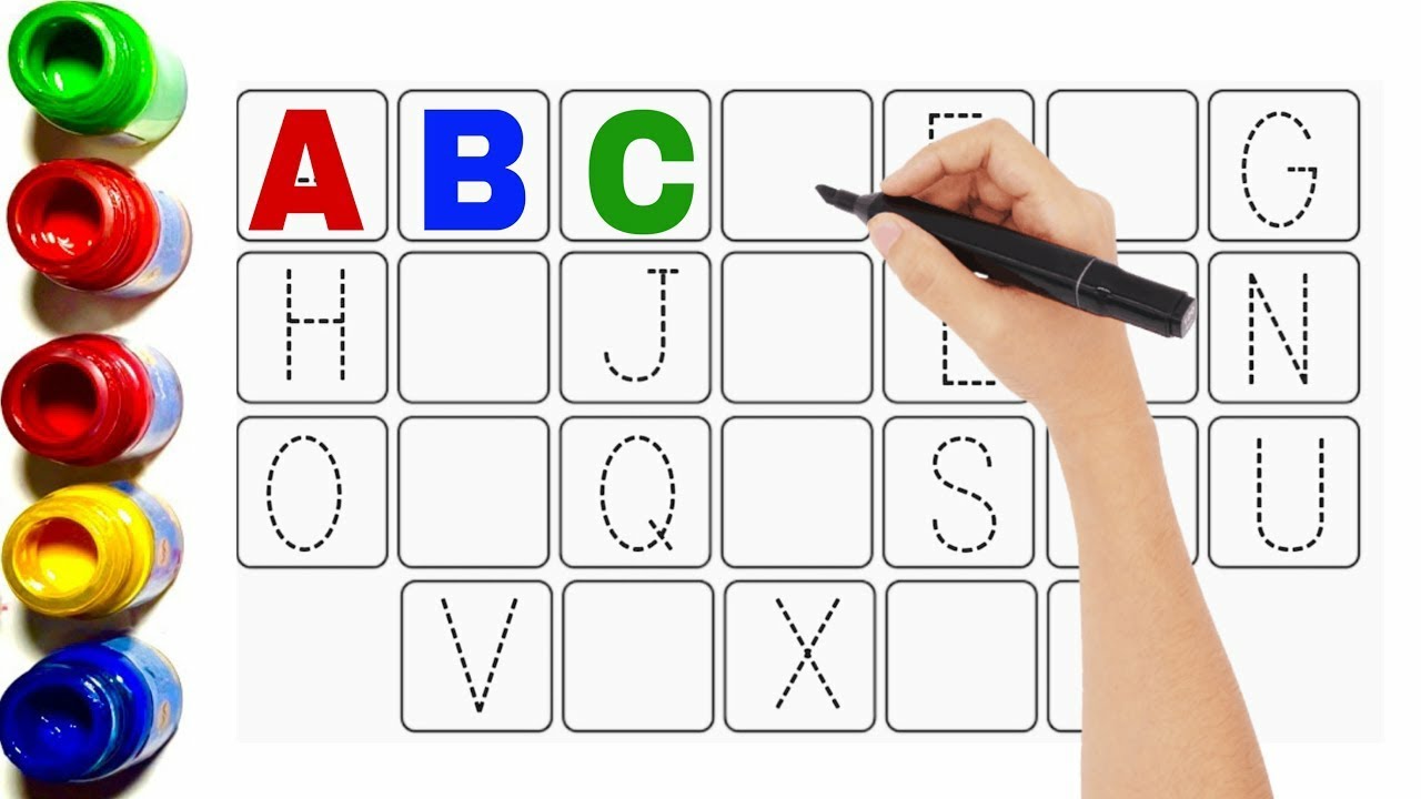Abc Dotted Tracing | English Alphabet Writing|Preschool learning - YouTube