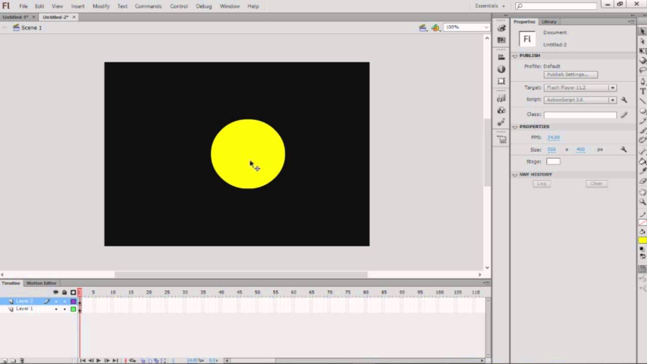 Adobe Flash Cs6 Simple Light Effect Youtube