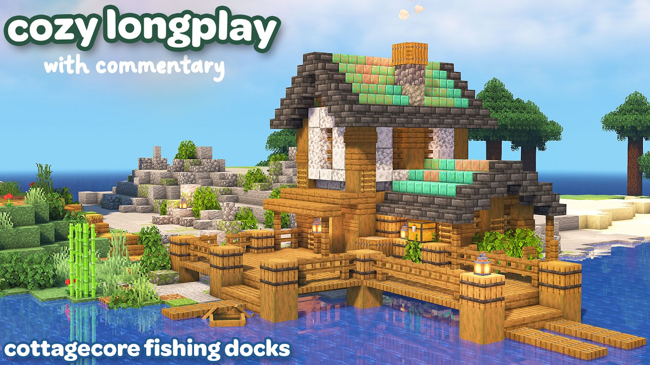 Relaxing Minecraft Longplay With Commentary - Building a Cottagecore ...