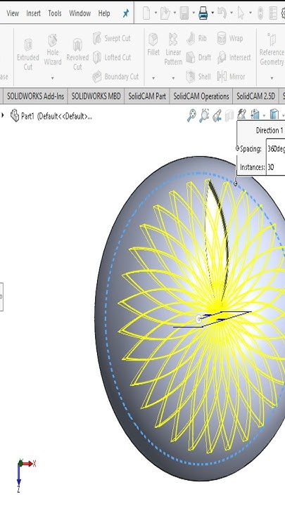 Solidworks Circular Pattern Tutorilas #shorts #ytshorts #solidworks - YouTube