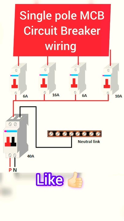 single pole MCB circuit breaker wiring diagram #rccb #mcb #wiring # ...