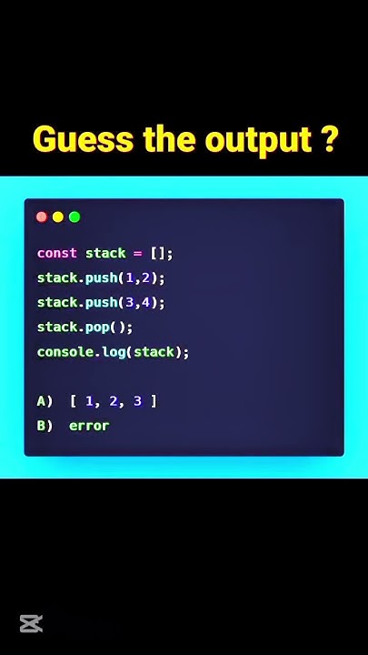 Guess the output of JavaScript. #javascript #javascriptcoding #output #programminglanguage - YouTube