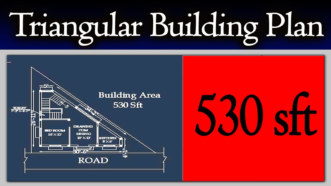 Triangular Building Plan#1BHK#945 SFT - YouTube