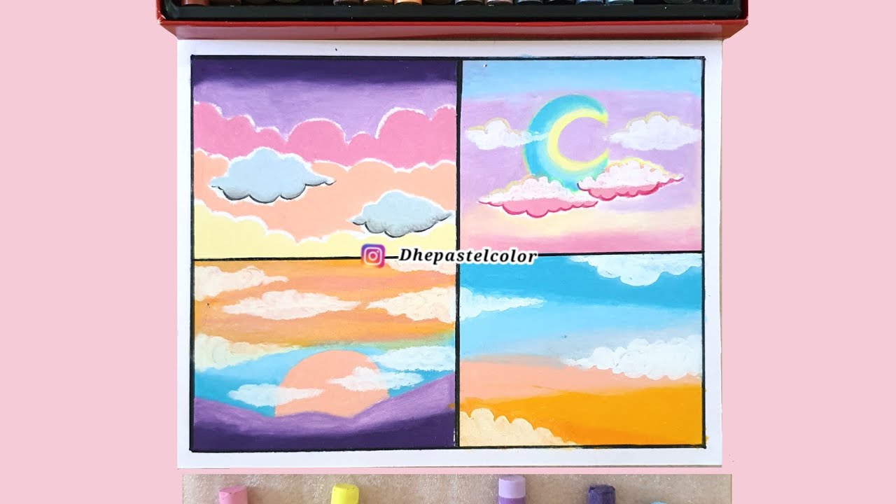 CARA GRADASI WARNA AWAN FANTASI - CARA GRADASI WARNA OILPASTEL EP 341 ...