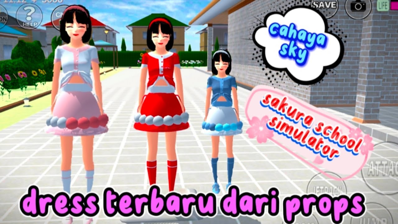 Tutorial baju baru # dress terbaru dari props # sakura school simulator ...