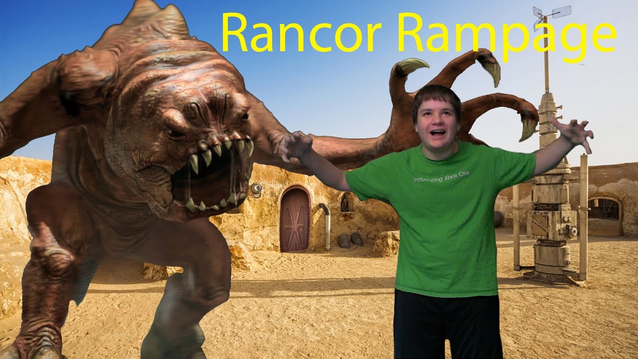 Kinect Star Wars Rancor Rampage: Tatoonie (Coloi Rancor) - YouTube