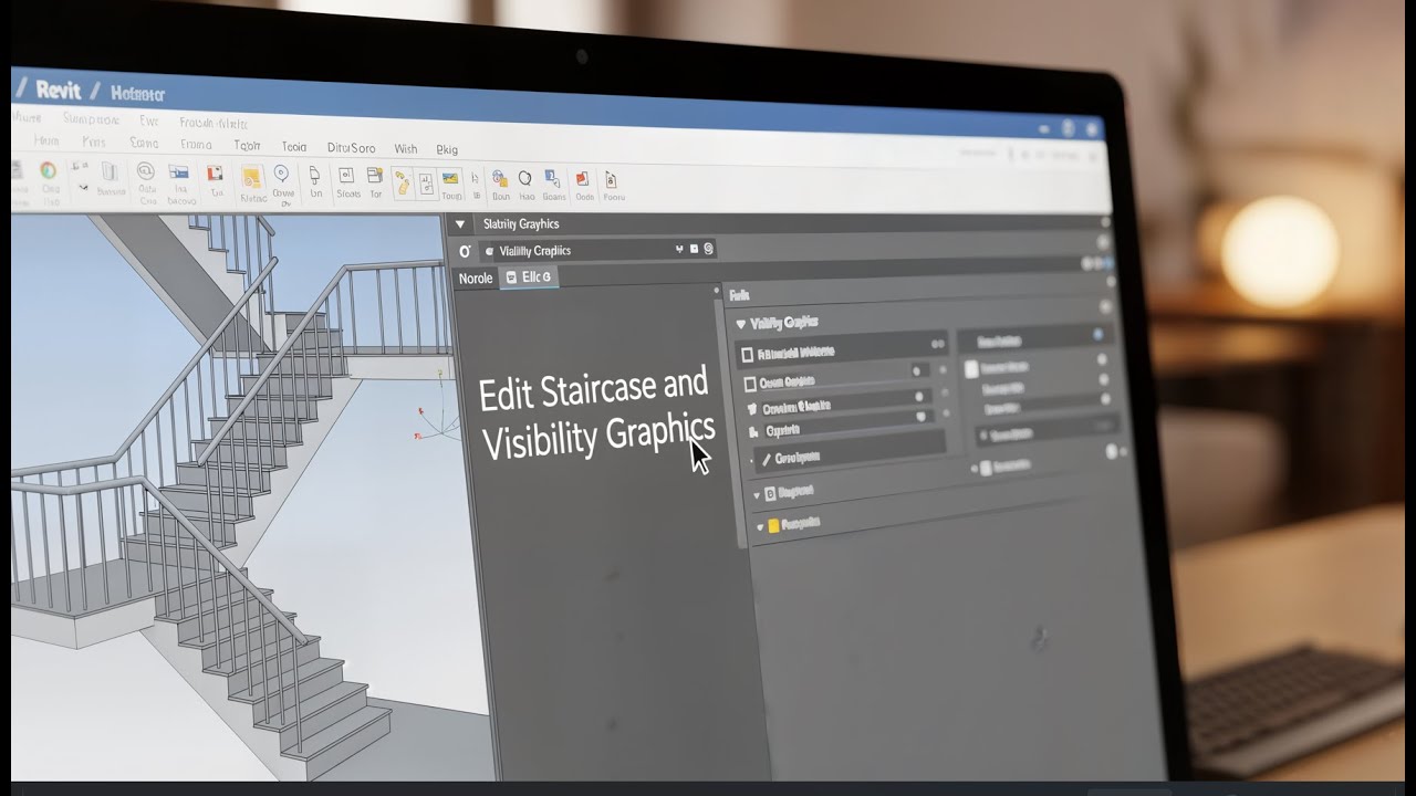 Edit Staircase and Visibility Graphics in Revit - YouTube