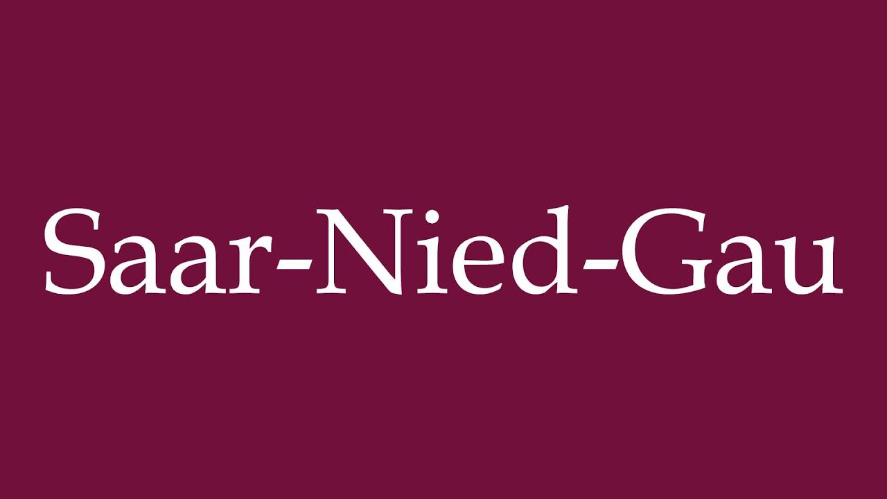 How to Pronounce ''Saar-Nied-Gau'' Correctly in German - YouTube