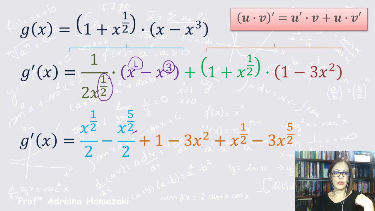 DERIVADAS: REGRA DO PRODUTO - Resolução de Exercícios - YouTube