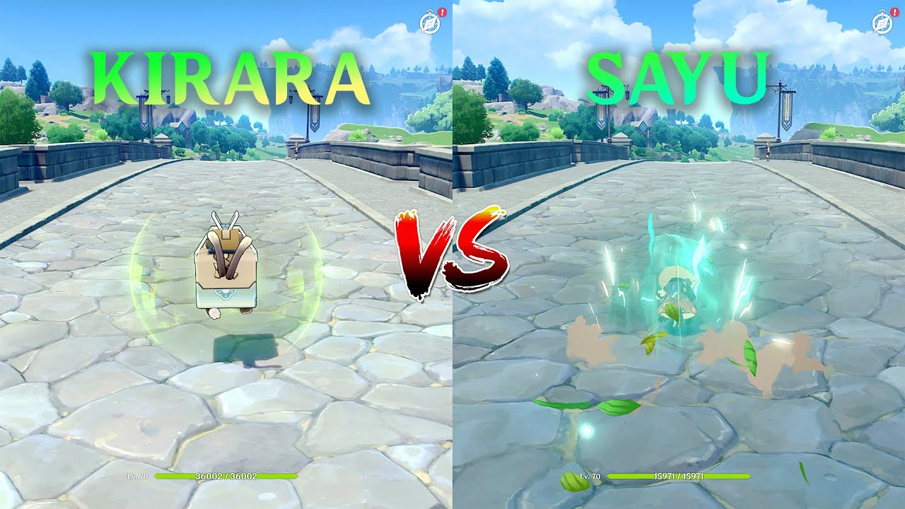 KIRARA vs SAYU! WHO IS THE FASTEST!? | GENSHIN IMPACT 3.7 - YouTube