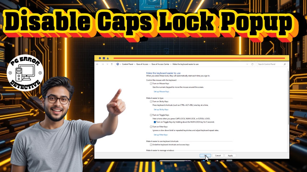 How To Turn Off Caps Lock Notification In Windows 11 | Stop Pop-Ups ...