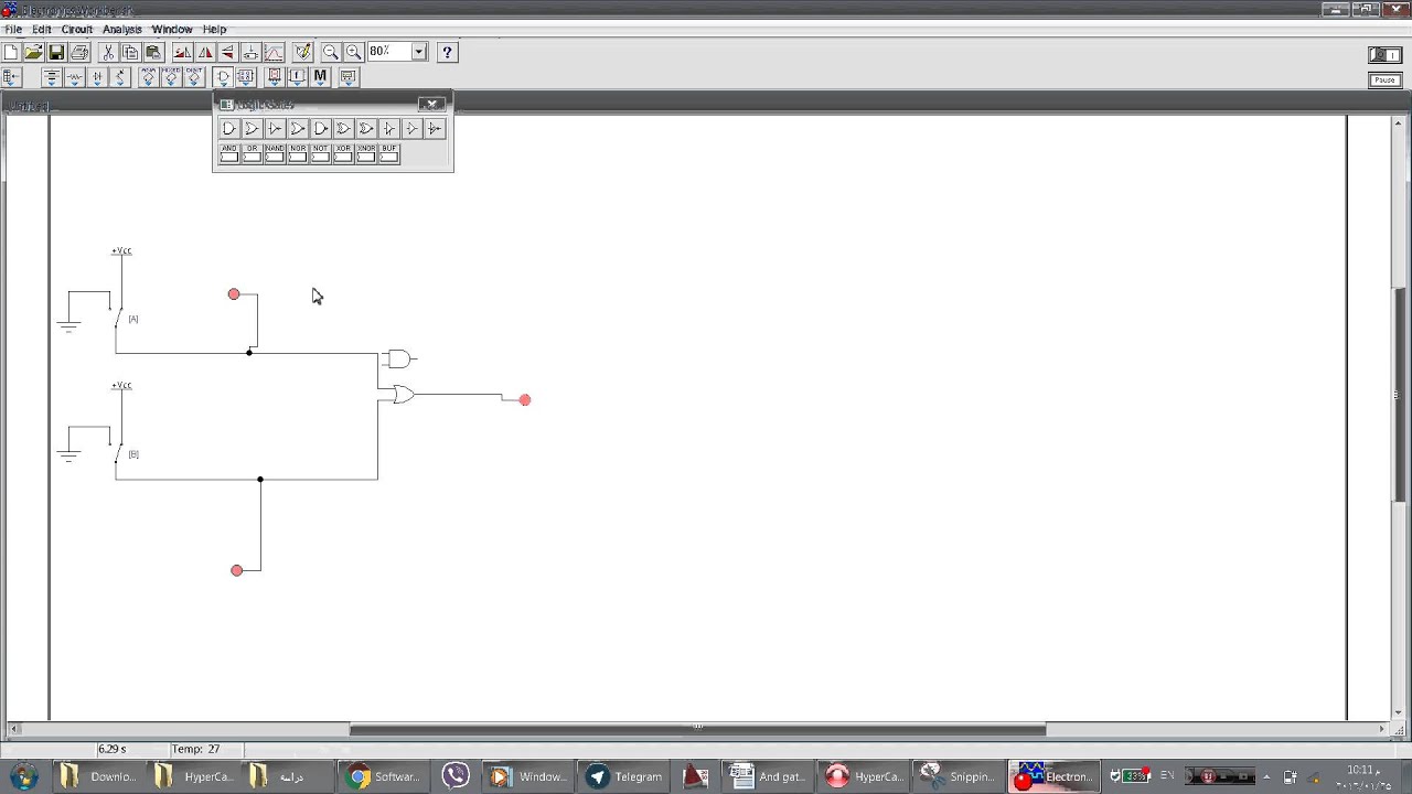 الكترونيك رقمي عملي logic gates workbench - YouTube