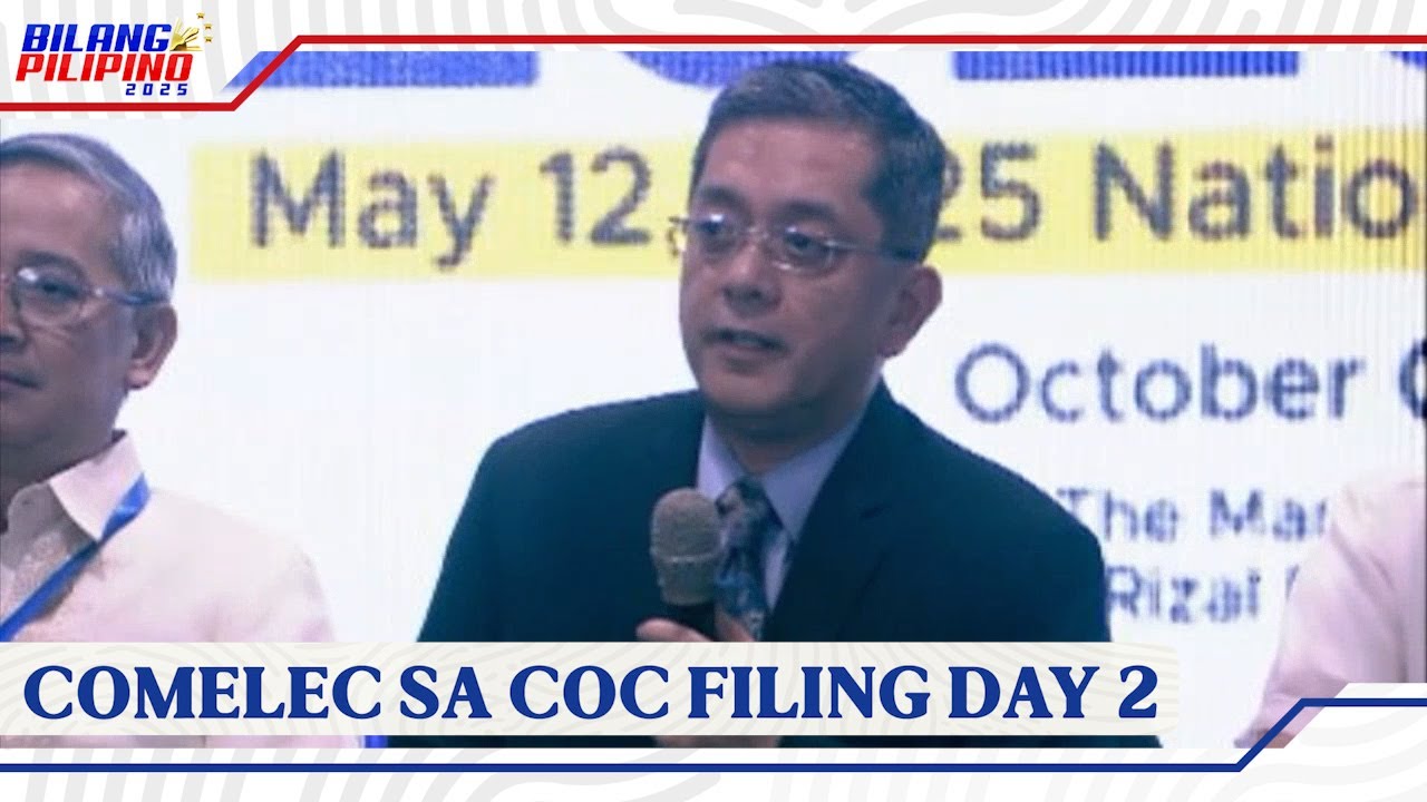 Day 2 ng COC filing, naging maayos — COMELEC - YouTube