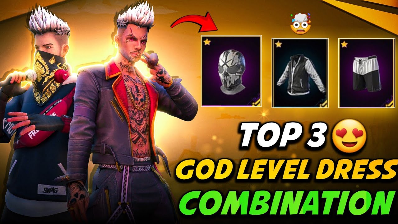 Top 3 God Level Dress Combination in free fire | No Top Up God Level ...