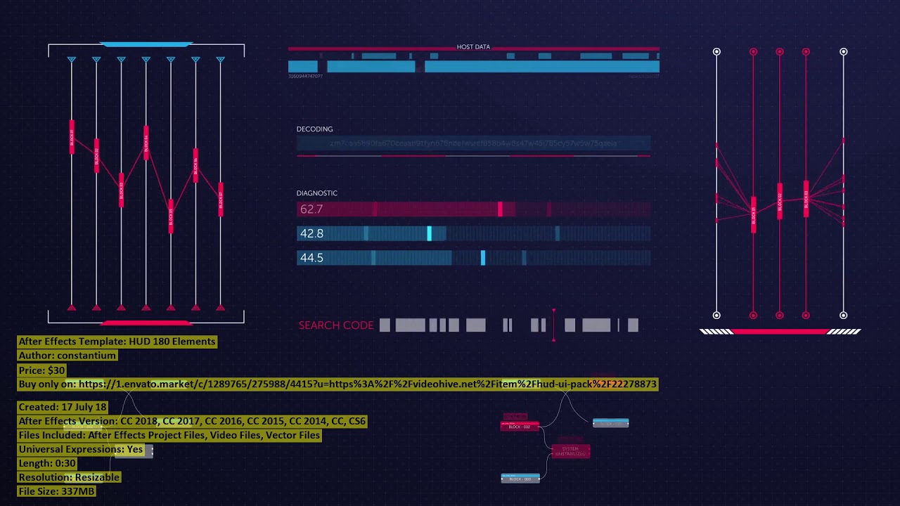HUD 180 Elements | After Effects Template | VideoHive 22278873 - YouTube