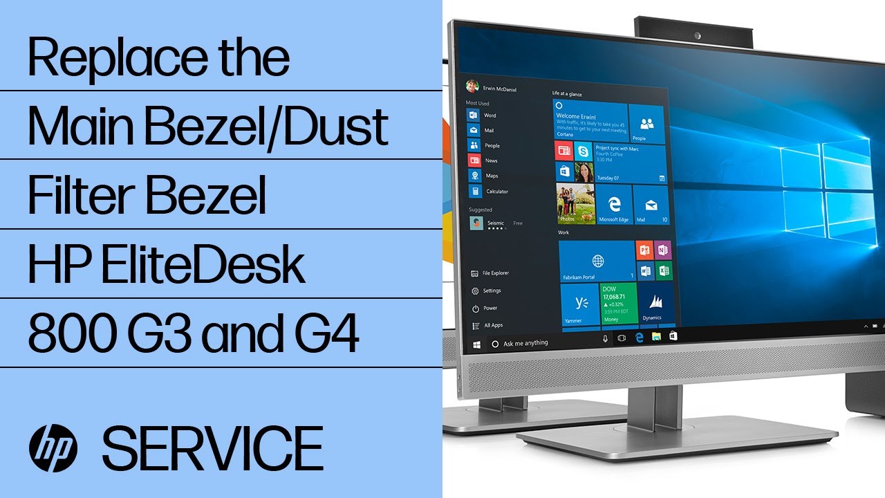 Replace the Main Bezel/Dust Filter Bezel | HP EliteDesk 800 G3 and G4 ...