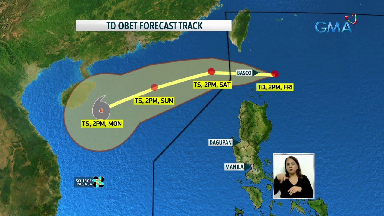 PAGASA: aasahang lalapit pa sa extreme northern Luzon ang Bagyong Obet ...