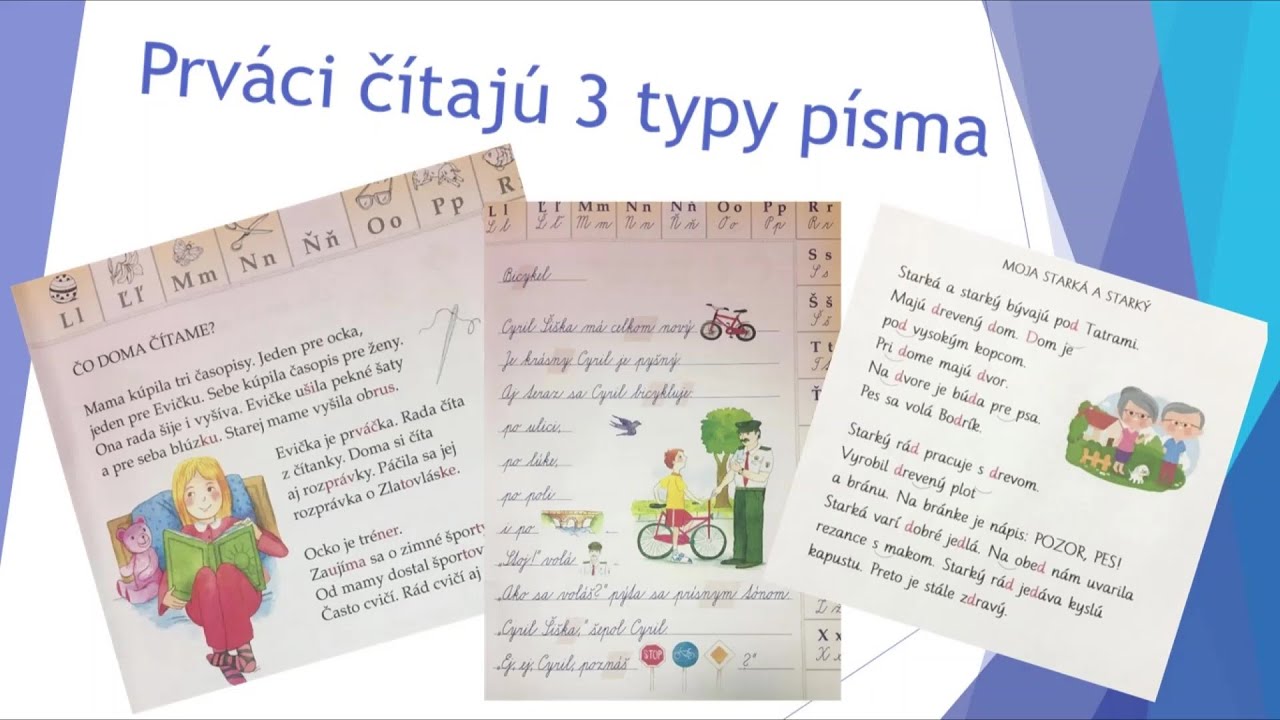 Prváci na K30 čítajú 3 typy písma - YouTube