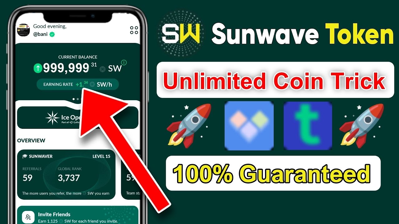 Sunwave Token Unlimited Coin Trick | Sunwave Mining Trick | Sunwave ...