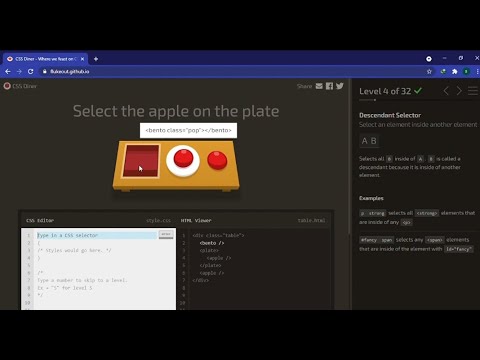 Game CSS Diner solution - All level 1-32 - YouTube