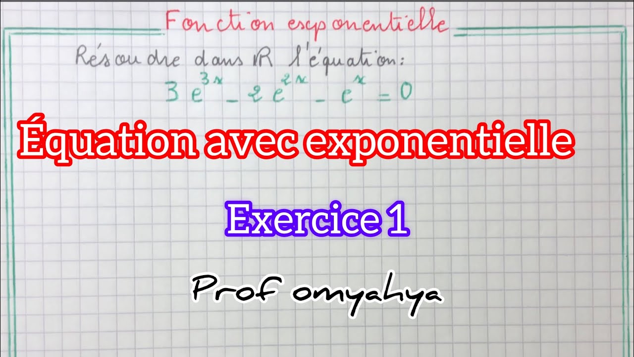2bac: résoudre une équation avec exponentielle - YouTube