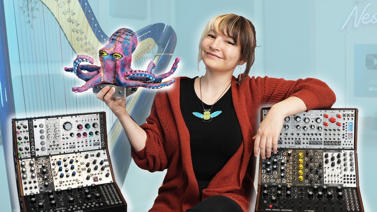 I plugged my harp into modular synth. It was insane. - YouTube