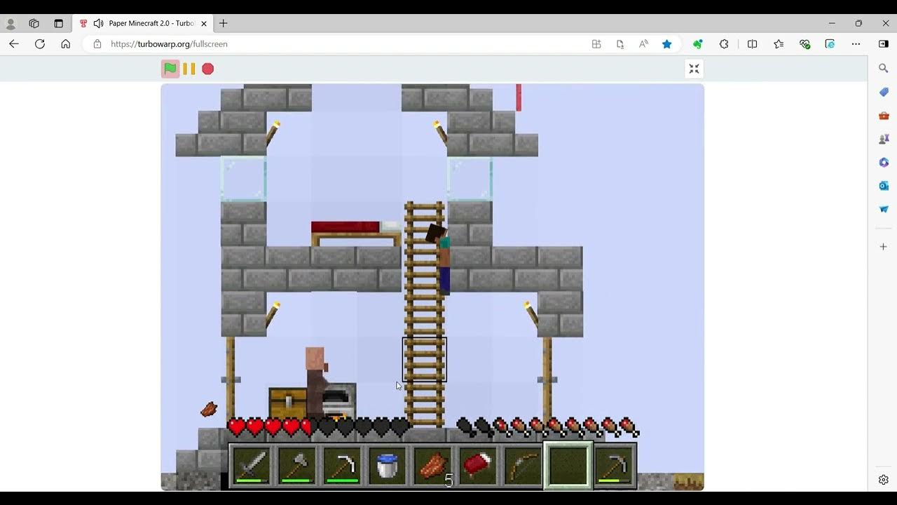 Paper Minecraft survival(2D minecraft) - YouTube