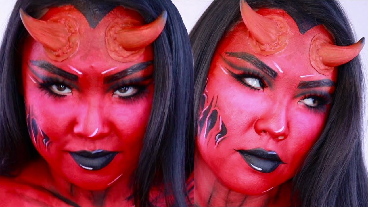 RED DEVIL MAKEUP TUTORIAL | Halloween 2020 - YouTube