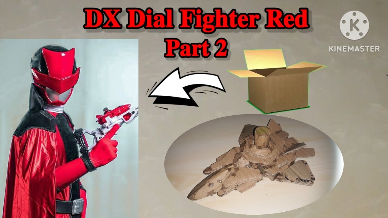 Make a red fighter dial from cardboard PART 2 || DXダイヤルファイター ルパンレンジャー ...