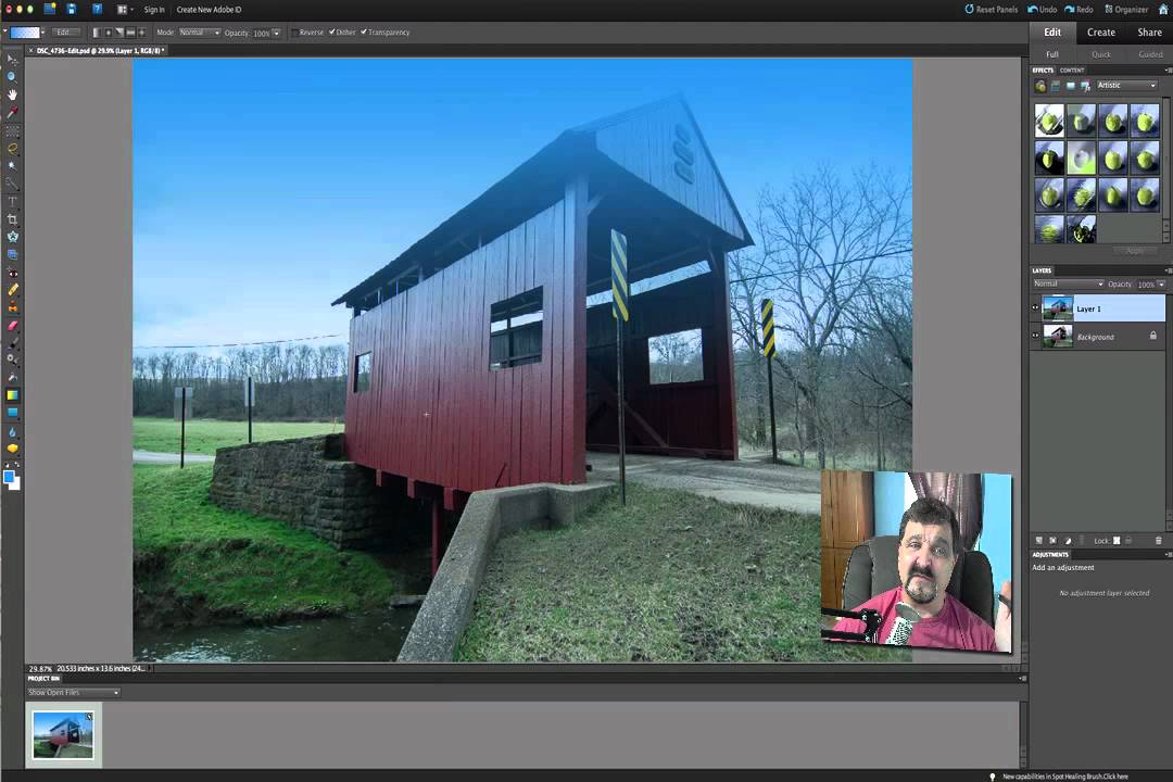 Photoshop Elements Pop Sky with a Gradient - YouTube