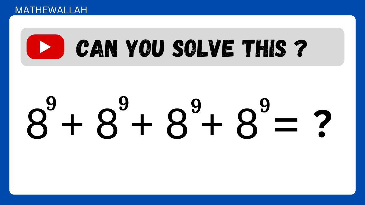 Can You Solve This Math Problem | Math | #youtube - YouTube