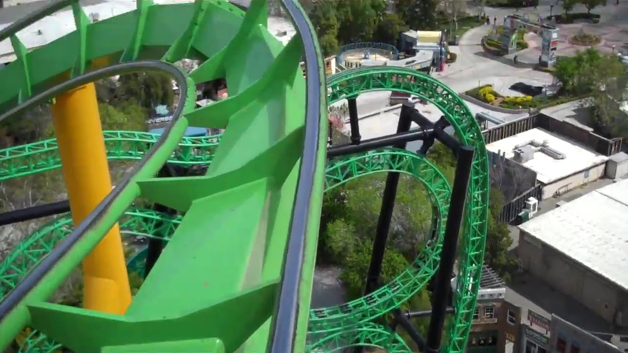 Six Flags Magic Mountain - Riddler's Revenge - YouTube