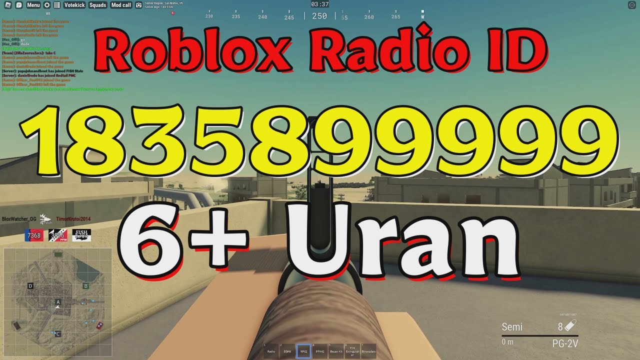 Uran Roblox Radio Codes/IDs - YouTube