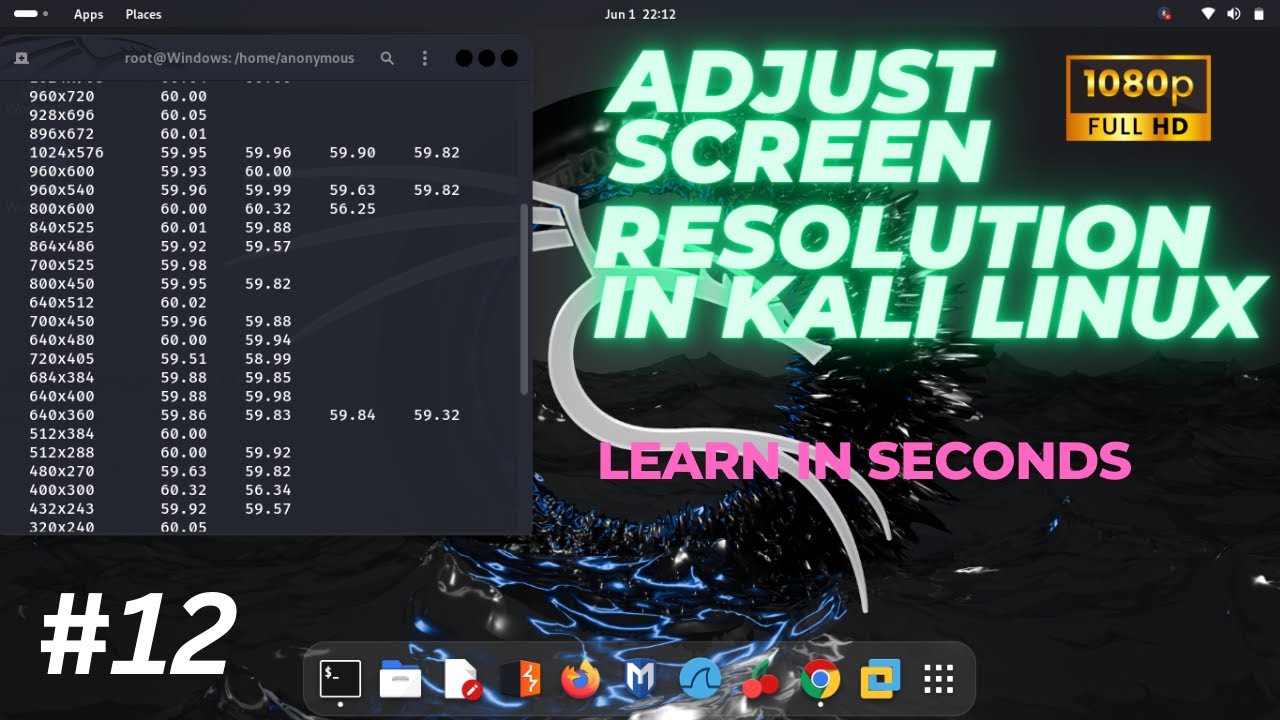 Adjust Screen Resolution in KALI LINUX | #ethicalhacker #kalilinux ...