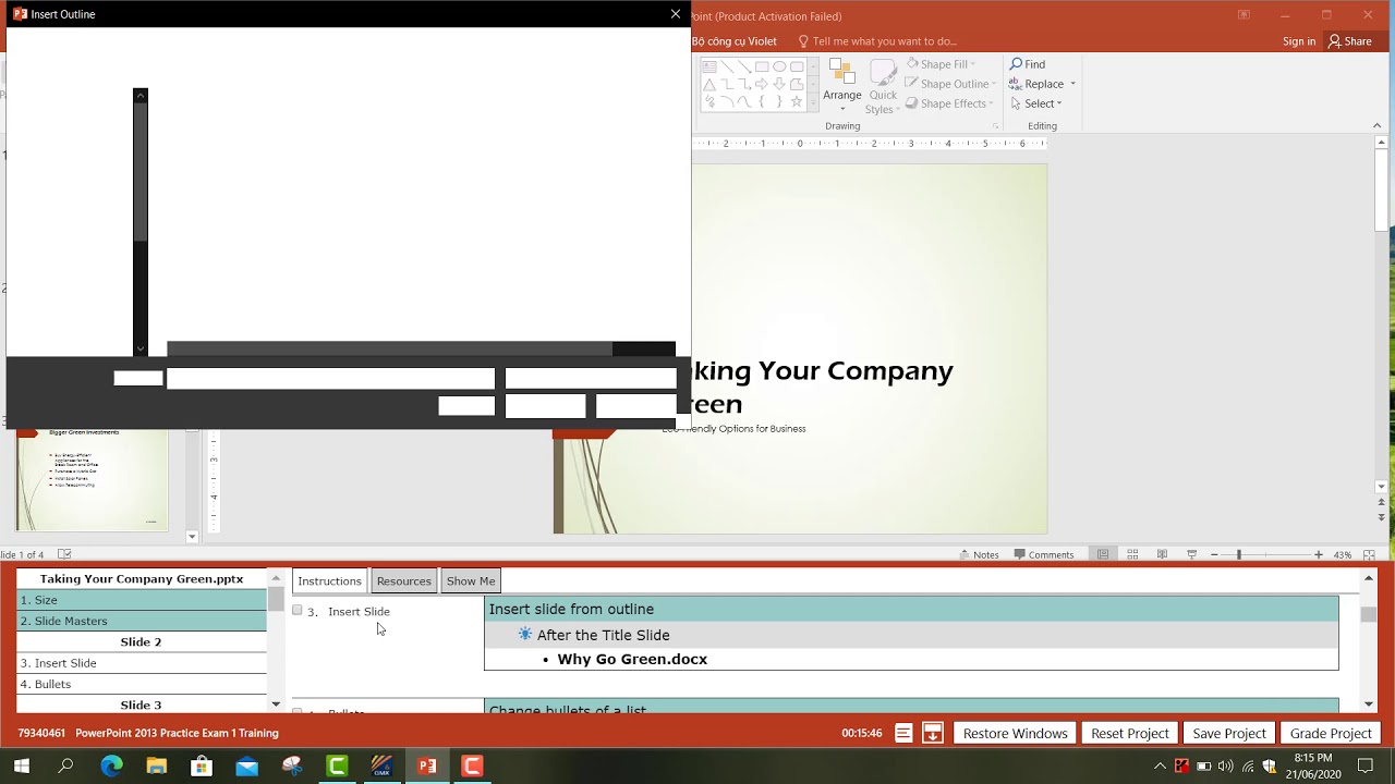 MOS Powerpoint 2013 - Project 1- Ôn Thi MOS - YouTube