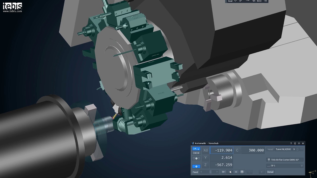 Tebis CAD/CAM software offers a unique Virtual Machine library - YouTube