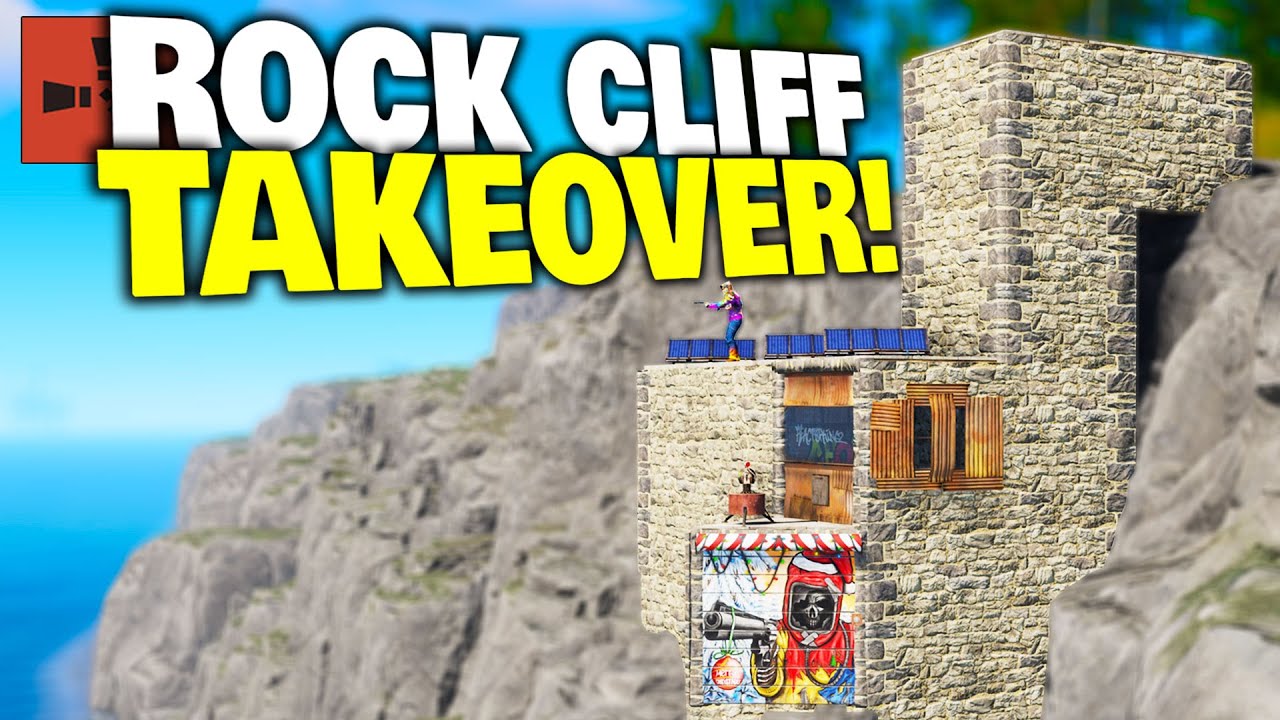 I Lived on a Giant Rock Cliff as a Solo for a Week - Rust - YouTube