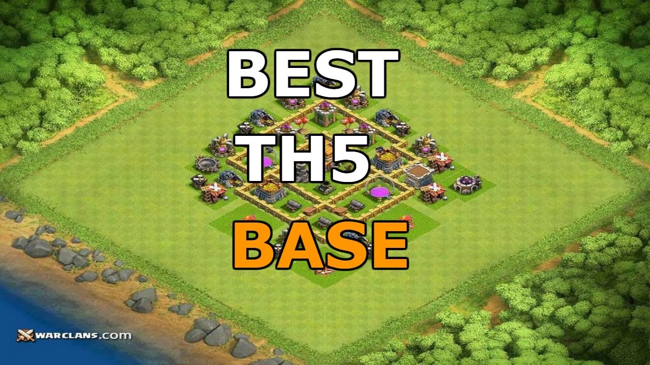 BEST CLASH OF CLANS TH5 HYBRID BASE - YouTube