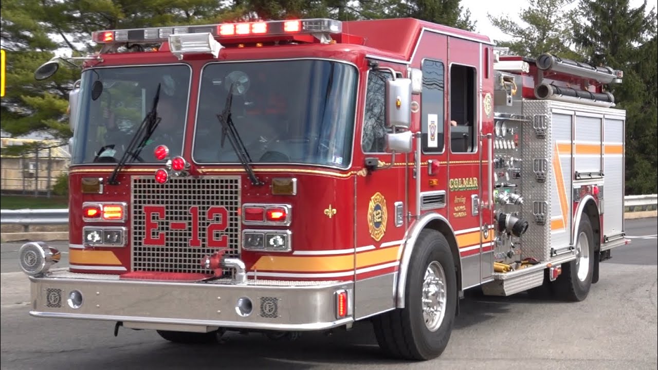 Colmar Fire Company Engine 12 & Utility 12 Responding 3/22/23 - YouTube